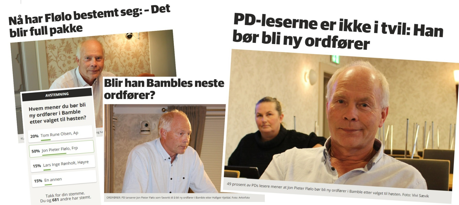 Jon Pieter Flølo er en meget populær ordførerkandidat ...